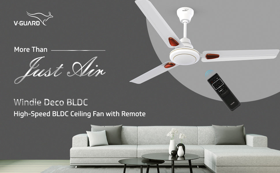 V-Guard Industries Limited Windle Deco BLDC Ceiling fan with Remote, 1. ...